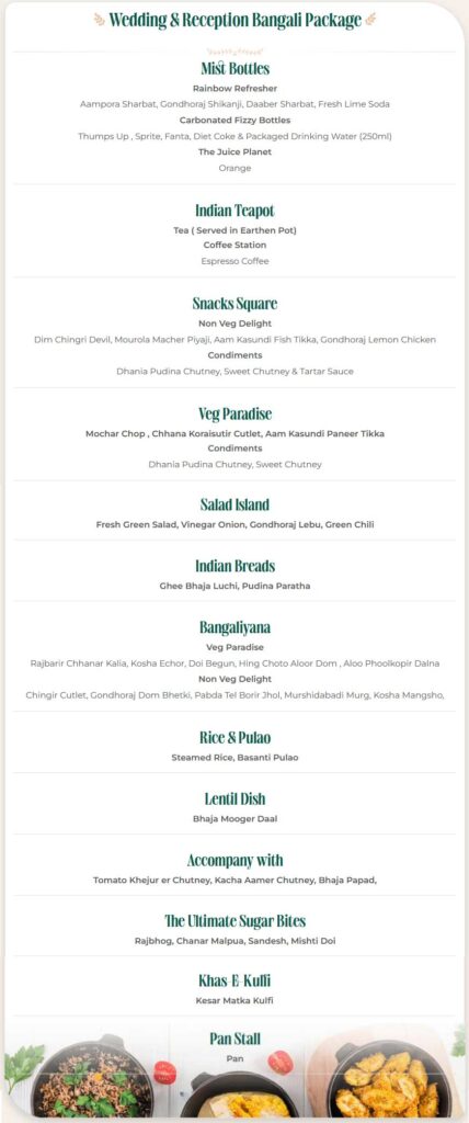 Bengali Wedding Menu in Kolkata - Top Must-Have Dishes